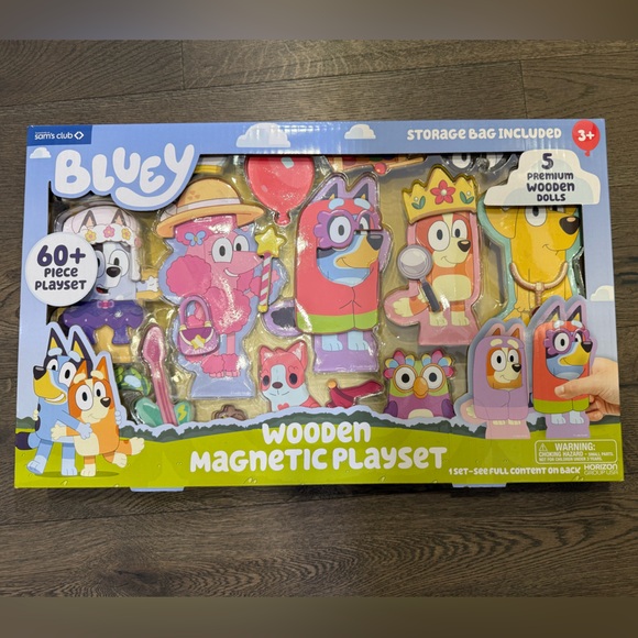Bluey | Toys | Nib Bluey Wooden Magnetic Playset | Poshmark